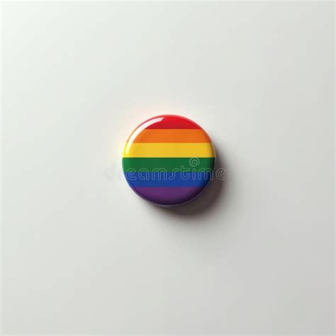 Rainbow Pride Button Pin Badge With Six Colors Symbol For Lgbtq
