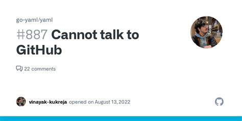 Cannot Talk To Github · Issue 887 · Go Yamlyaml · Github