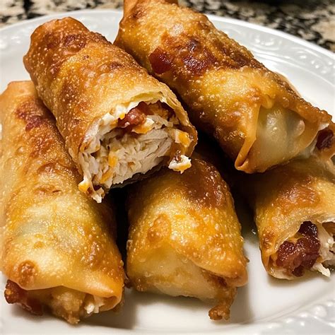 Crispy Loaded Bacon Chicken Ranch Cheddar Egg Rolls 30 Minutes Easy