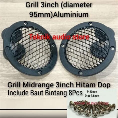 Promo Grill Tutup Speaker Midrange Inch Aluminium H Dop Plus Pcs Baut L Diskon Di Seller
