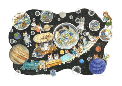 「あふれだした宇宙とシャボン玉のファンタジー」 By ホリマキ｜アート・絵画の販売通販サイト Artmeter 国内最大級の