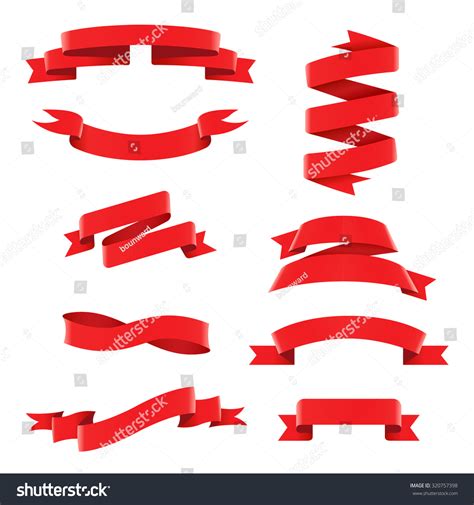 Red Celebration Ribbons Stock Vector Illustration 320757398 Shutterstock