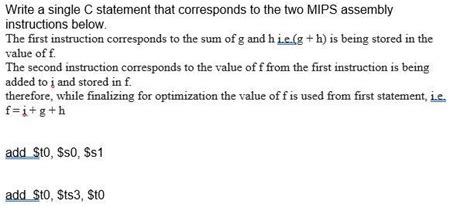 Solved Write A Single C Statement That Corresponds To The