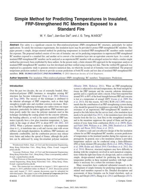 2015 Simple Method For Predicting Temperatures In Insulated Frp