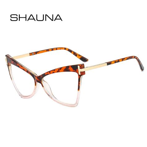 Shauna Anti Blue Light Women Cat Eye Eyeglasses Frame Brand Designer