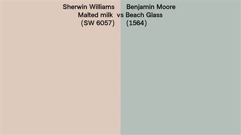 Sherwin Williams Malted Milk SW 6057 Vs Benjamin Moore Beach Glass