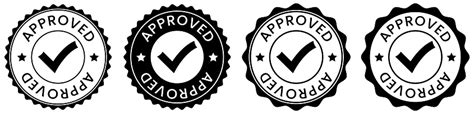 체크 표시와 리본이 있는 미니멀리스트 승인 배지는 앱 및 웹 사이트 Ui 디자인에 대한 신뢰와 신뢰성을 향상시킵니다 검증에 대한 스톡 벡터 아트 및 기타 이미지 Istock