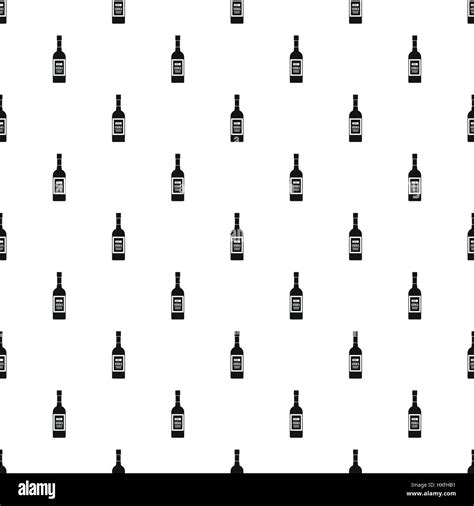 Bottle Of Vodka Pattern Simple Style Stock Vector Image And Art Alamy