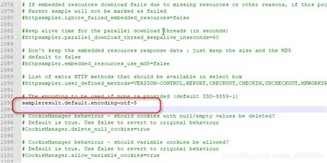 Jmeter 修改配置文件信息（配置中文及编码格式）jmeter Cli模式 E O 修改文件 Csdn博客