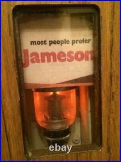 Irish Whiskey John Jameson Coin Operated Vending Machine Dispenser 1970