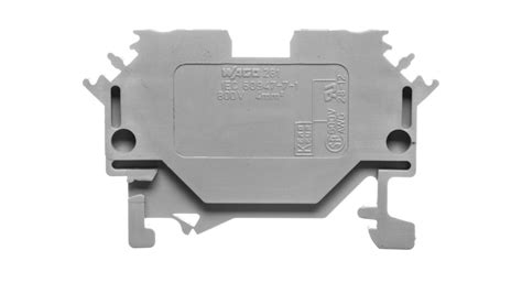 Złączka szynowa 2 przewodowa 4mm2 szara 281 601 Wago Sklep EMPIK