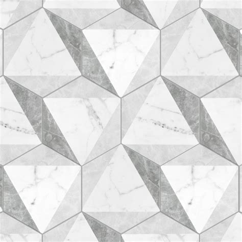 Sample Classico Carrara Hexagon Peak Porcelain Floor And Wall Tile