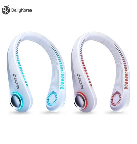 디큐브 Led 목덜이 넥밴드 선풍기 11 휴대용 무선 목선풍기 D 티몬
