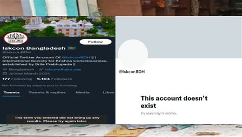 Bangladesh বাংলাদেশ Iskcon এর ট্যুইটার অ্যাকাউন্ট বন্ধ বিশ্বজুড়ে