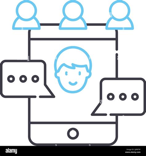 Organic Reach Line Icon Outline Symbol Vector Illustration Concept Sign Stock Vector Image