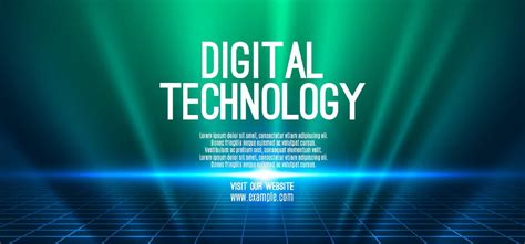 Digital Technology Speed Connect Blue Green Background Cyber Nano