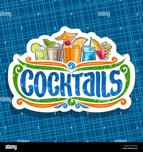 Vector Logo For Cocktails Stock Vector Image And Art Alamy