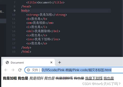 重头开始学html Day1——常用标签 标签的作用是什么 Csdn博客