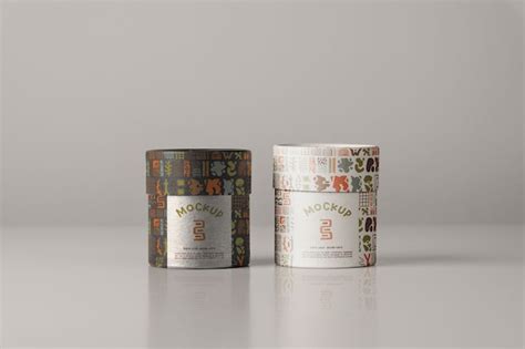 Premium Psd Round Box Mockup Design