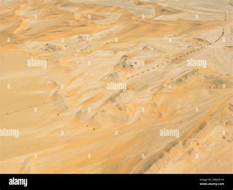 Namibia Desert Aerial View Sand Dunes Near Walvis Bay And Swakopmund
