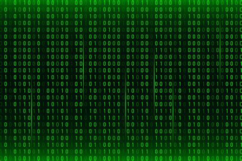 Abstract Futuristic Cyberspace With Binary Code Background With Digits