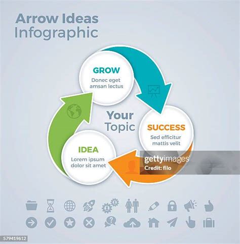 137 Continuum Arrow Infographic High Res Illustrations Getty Images