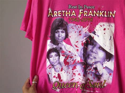 Aretha Franklin T Shirt Aretha Franklin Queen Of Soul Pink L T Etsy