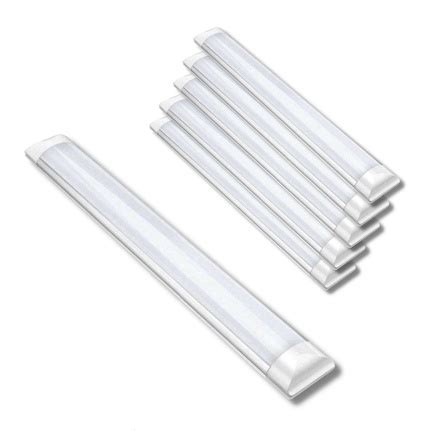 Kit 6 Luminaria Linear Led Slim 36 40w 120cm 6500k Branco 3000k