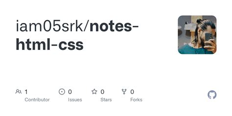 Github Iam05srknotes Html Css