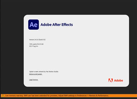 Constant Low Memory Warning Ae 2360 And 243 Adobe Community