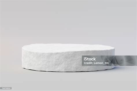 빈 제품 스탠드 광고 개체 장면 디스플레이 또는 빈 쇼 바위 프레젠테이션 화장품 아름다움 개념과 최소한의 자연 받침대가 있는 배경에 격리된 흰색 돌 연단 플랫폼 무대 돌