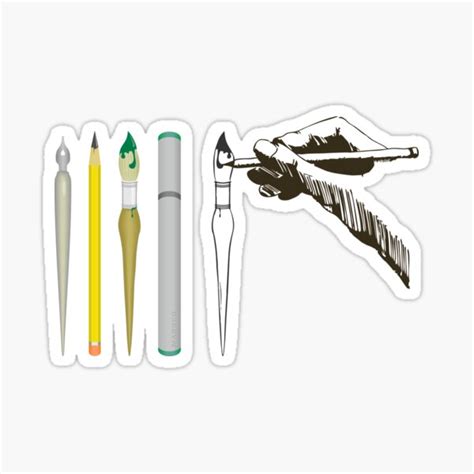 Drawing Art Supply Vrs2 Sticker For Sale By Vivendulies Redbubble