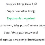 Pierwsza lekcja w klasie pomysł na kreatywną lekcję Złoty nauczyciel