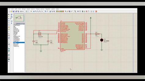 Simulation Of Blinking Of Led Using Proteus And Coding Using Microc