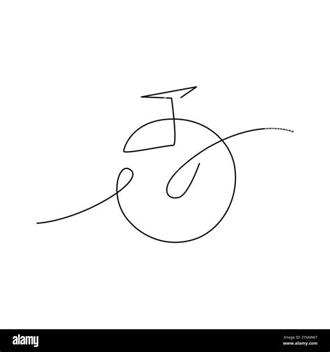 Stopwatch One Single Line Drawing Stock Vector Image And Art Alamy
