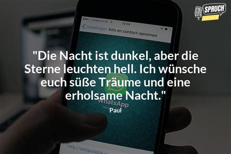 WhatsApp Sprüche für eine gute Nacht Süße Träume garantiert
