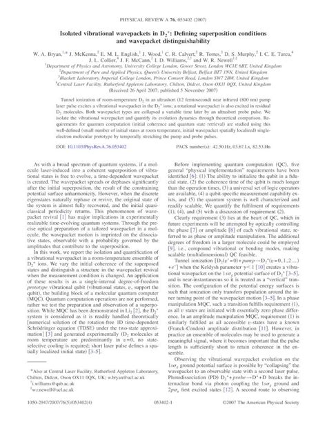 Pdf Defining Superposition Conditions And Wavepacket