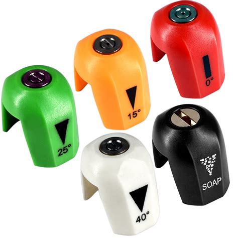 5 PCS 0 15 25 40 Soap SPX3000 TPS Quick Connect Pressure Washer Nozzle Tip Fits For