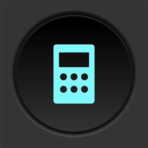 Dark Button Icon Mobile Phone Button Banner Round Badge Interface For Application Illustration