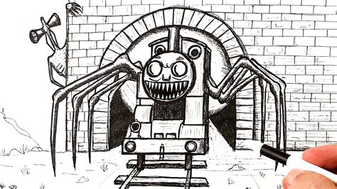 How To Draw Cursed Thomas The Train Exe YouTube