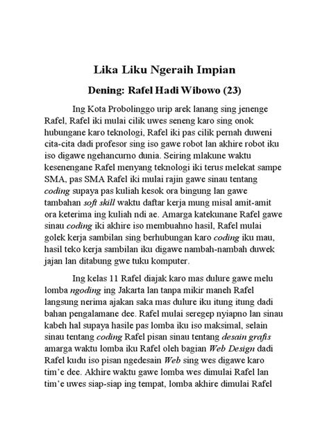 Cerkak Rafel Pdf