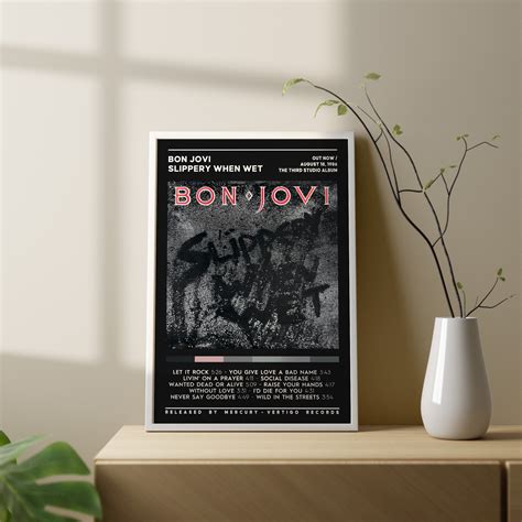 Bon Jovi Slippery When Wet Album Poster Sold By Harsh Kumar Sku