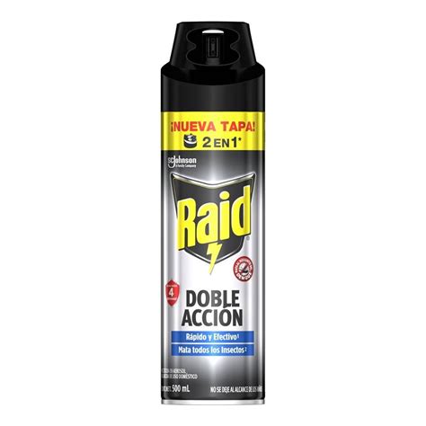 Insecticida En Aerosol Raid Doble Acción Rápido Y Efectivo 500 Ml Walmart