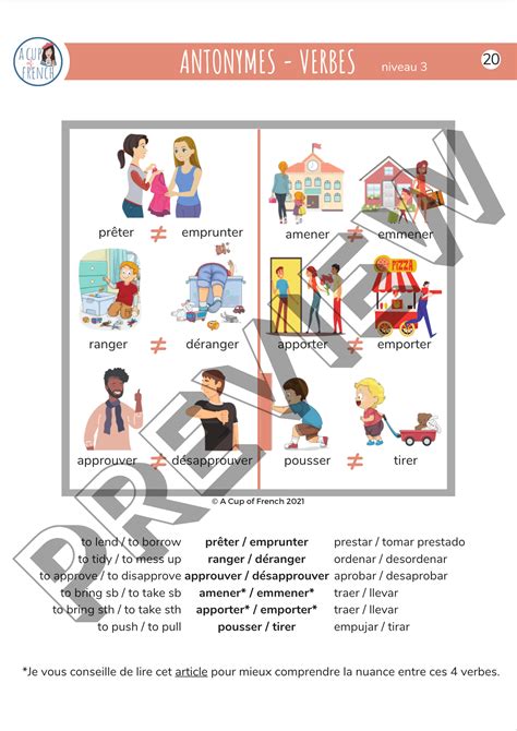 French Antonyms Ebook Pdf Mp3 A Cup Of French