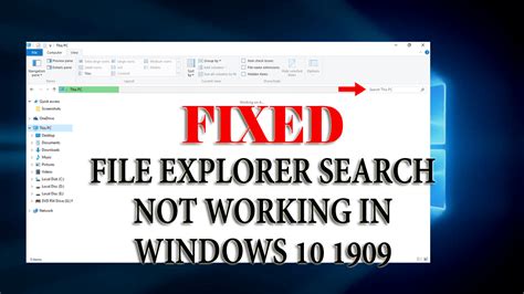 วิธีแก้ไข File Explorer Search ไม่ทำงานใน Windows 10 1909