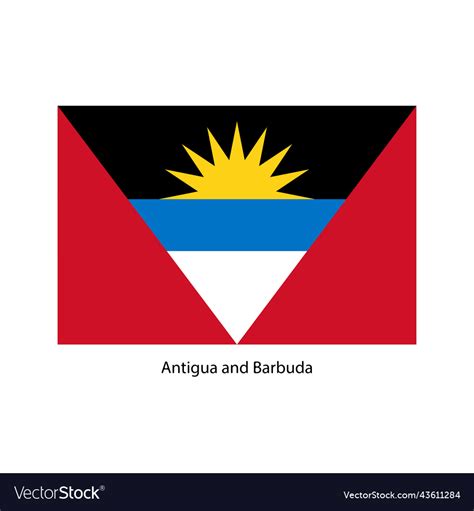 Flag Of Antigua And Barbuda Royalty Free Vector Image