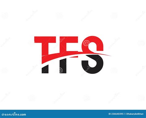 tfs letter initial logo design vector illustration stock vector