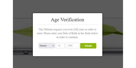Download Pop Up Age Verification Module For Opencart And Ocstore