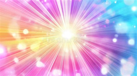 Captivating Illustration Of Radiant Light Beams Spreading Outwards In A