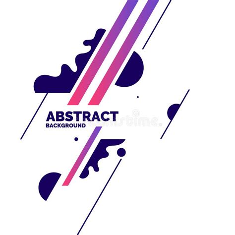 Trendy Abstract Background Composition Of Amorphous Forms And Lines Stock Vector Illustration